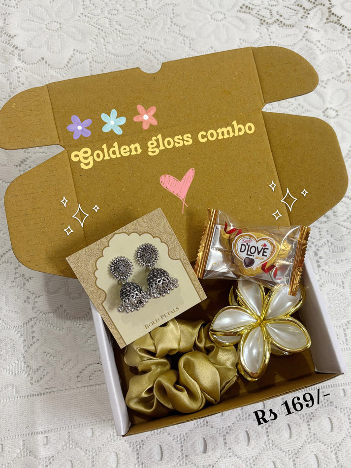 Golden gloss combo – Bold Petals